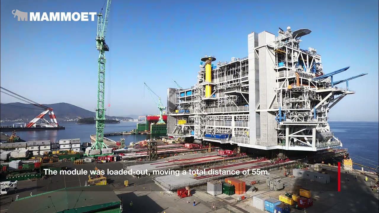Weighing and loadout of Processing Platform's Topside - The largest and ...