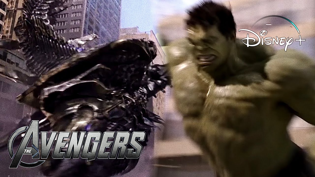 The Avengers | Hulk Attacks The Leviathan Chitauri Scene | Disney+ ...