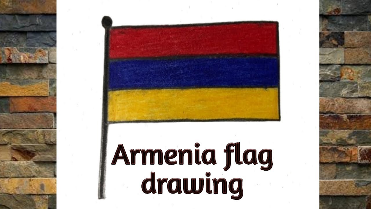 How to draw Armenia flag | Drawing the flag of Armenia | Armenia ka ...