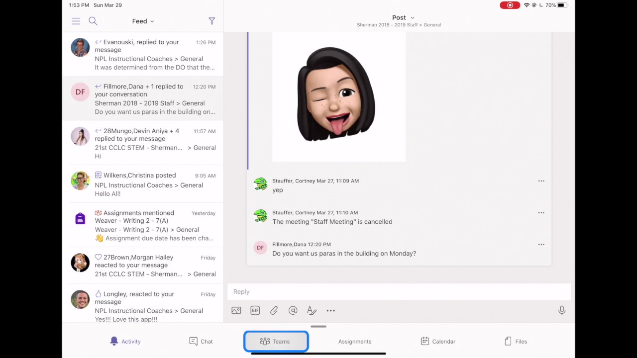 How to Chat and Post in Microsoft Teams for iPad - YouTube