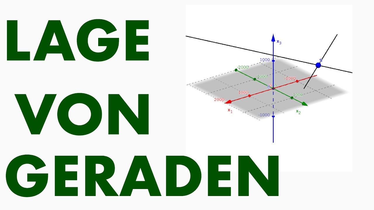 Lage von Geraden (Part 1 von 2) | parallel, identisch, schneiden ...