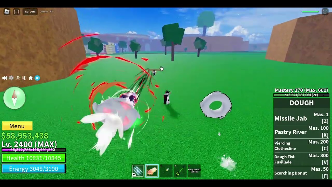 Eating gravity while using dough + most new update stuff showcase (Blox ...