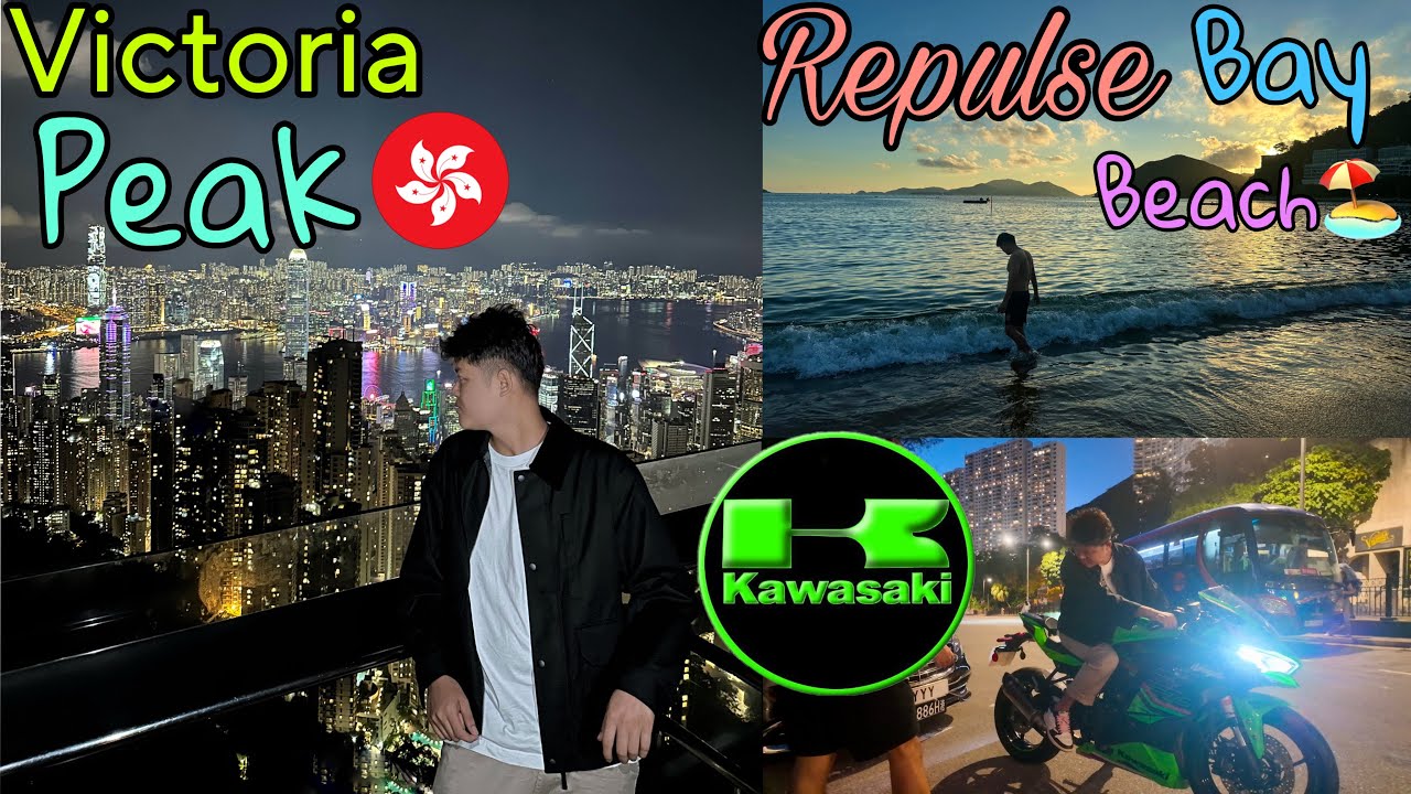 Victoria Peak Hong Kong 🇭🇰 | Repulse Bay Beach | Kawasaki Ninja 400 😱 - YouTube