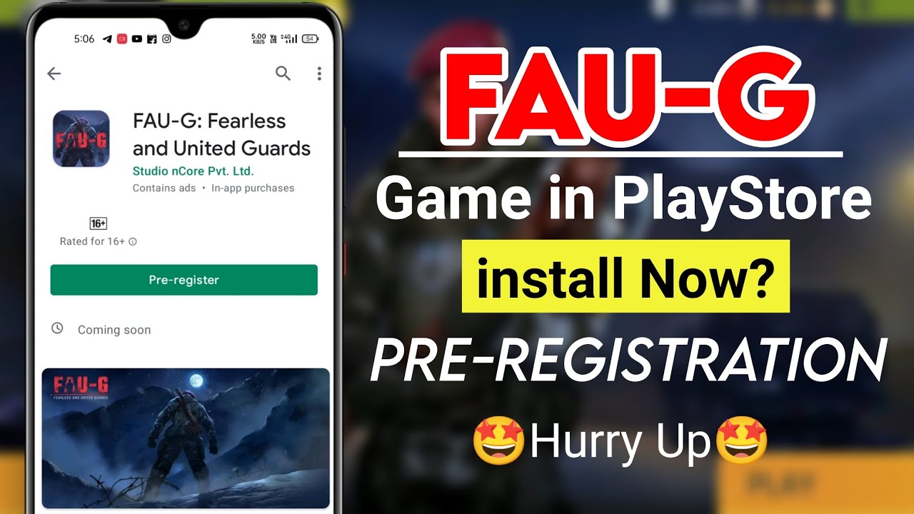 FAU-G Game in PlayStore install now? | How to install Faug game in ...