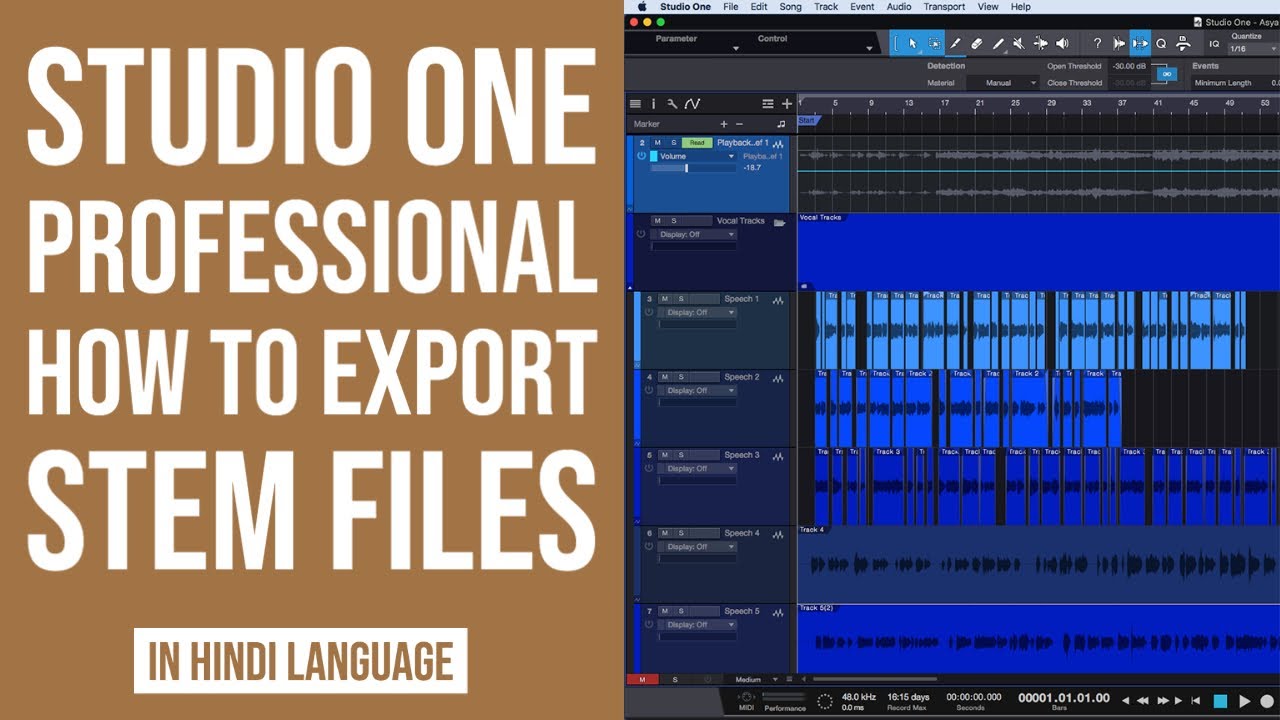 Studio One 5-How to Export Stem Files (In Hindi Language) - YouTube