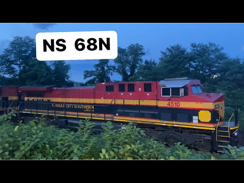 7/15/22: NS 68N | Unit Grain Train with 2 KCS Engines - YouTube