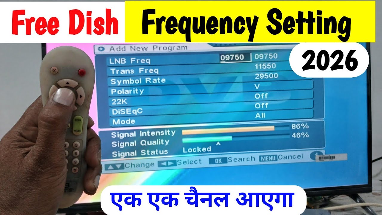 DD Free Dish Frequency Setting 2026 | Free dish frequency setting - YouTube