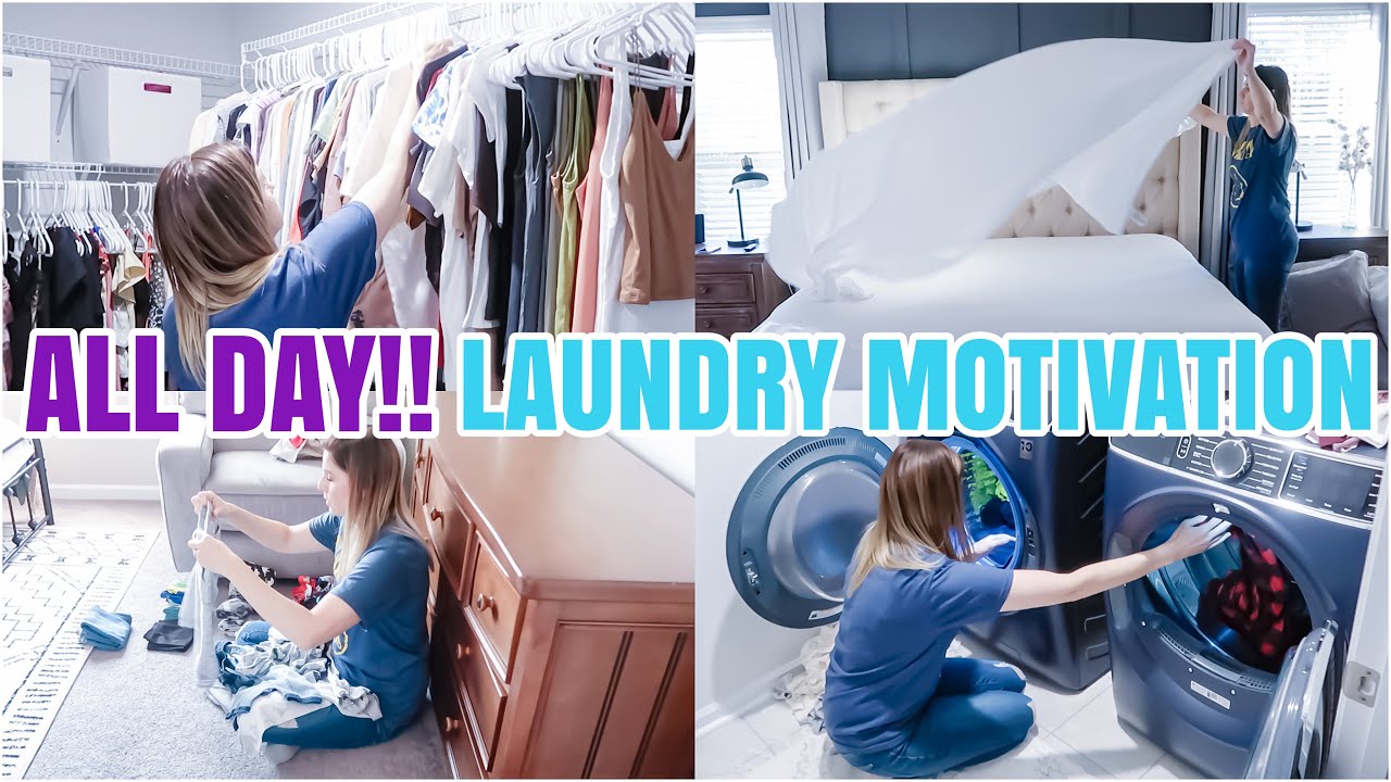 ALL DAY LAUNDRY | EXTREME LAUNDRY MOTIVATION 2022 | LAUNDRY ROUTINES ...
