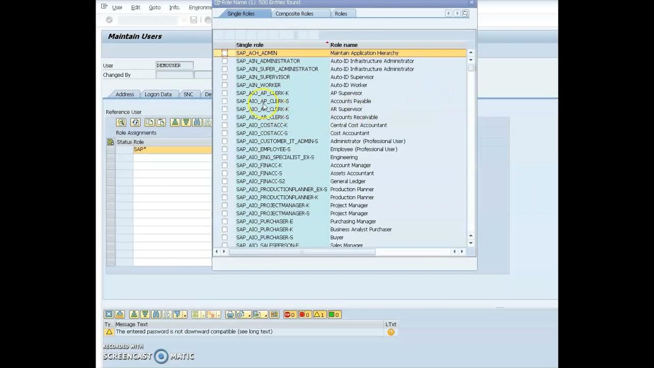 How to create New SAP User Account using SU01 | SAP SECURITY - YouTube