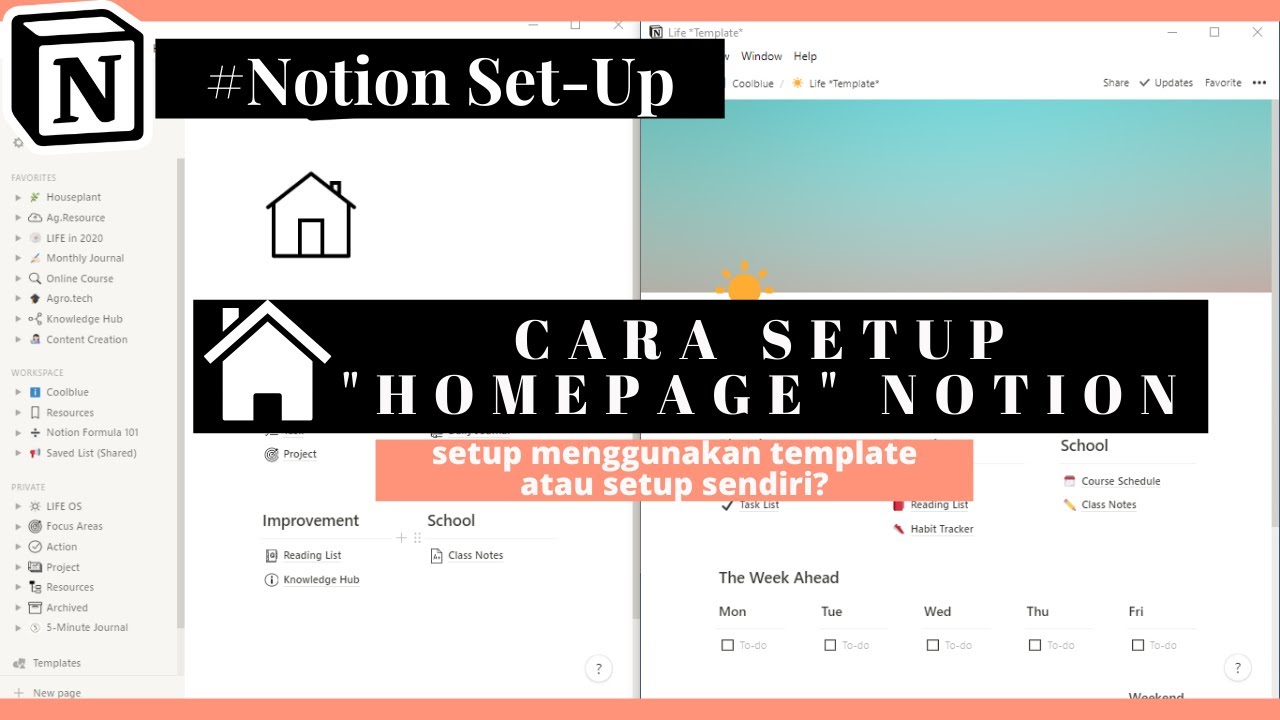Setup Notion pt.1 - membuat homepage - YouTube