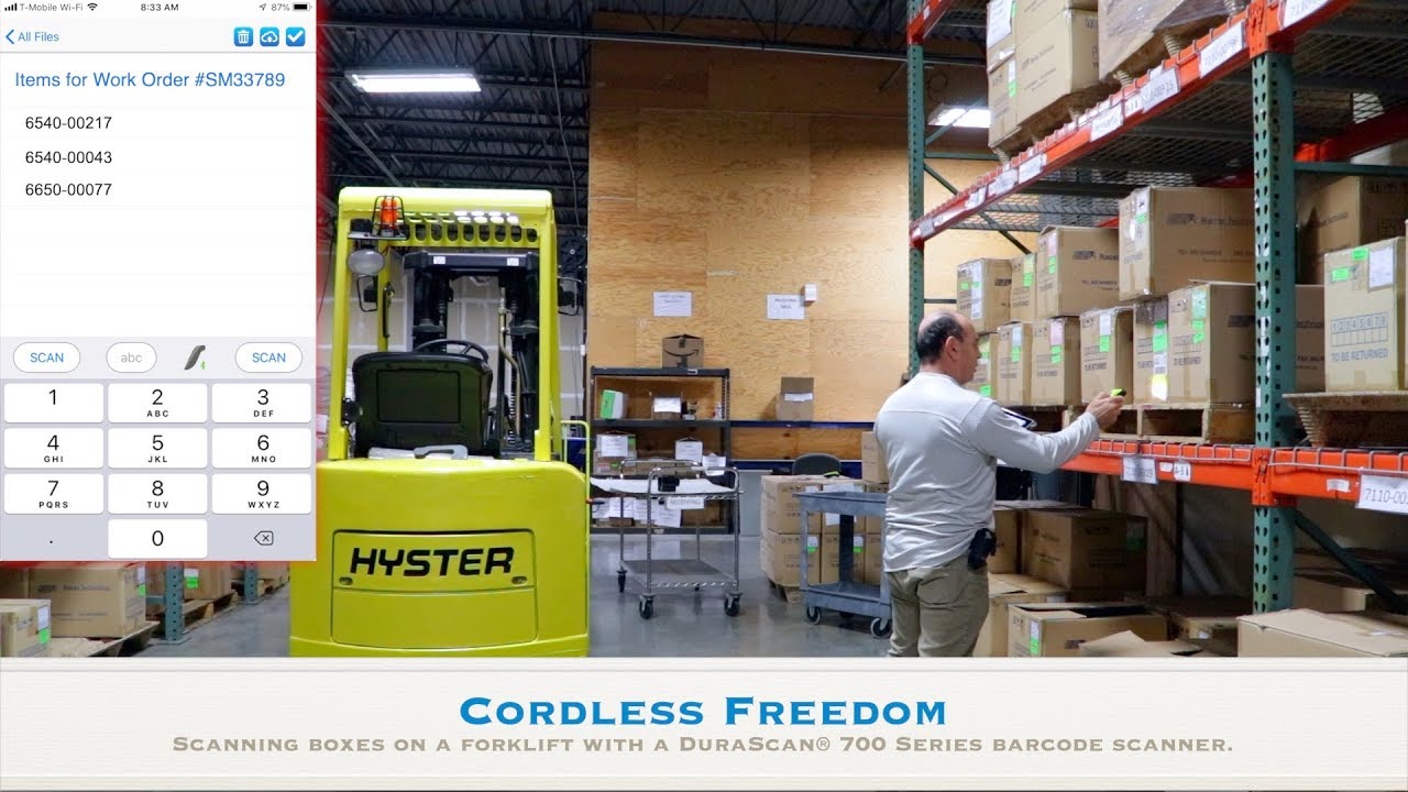 Cordless Freedom with Forklift Using the DuraScan® 700 Series Barcode ...