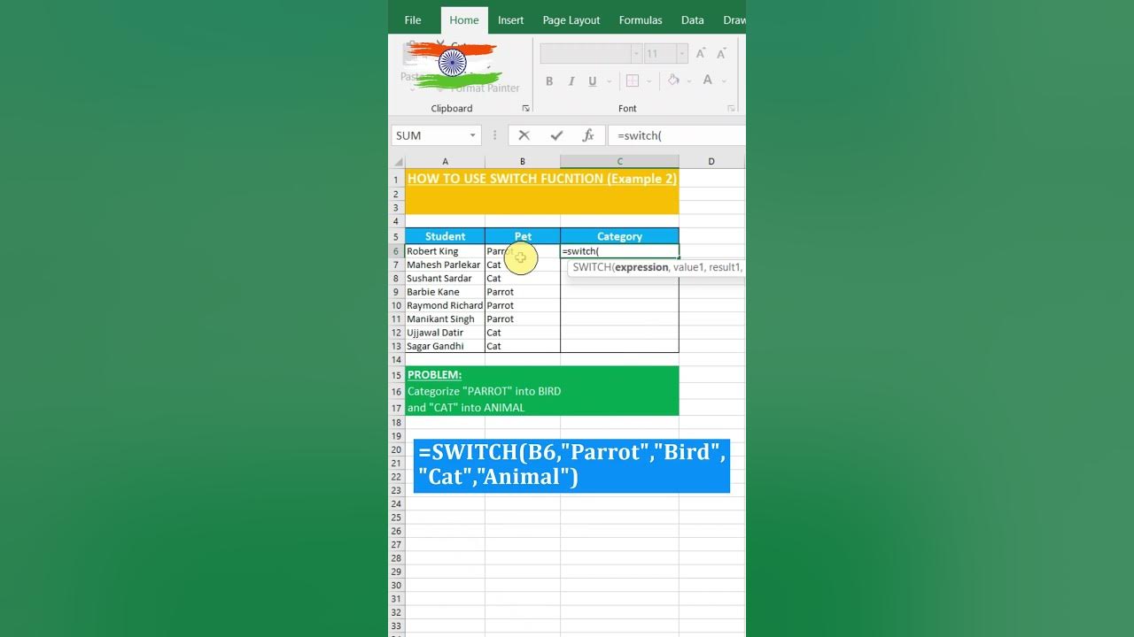 Lets Switch Values By Switch Function Msexcel Shorts Exceltips Exceltutorial Excel365