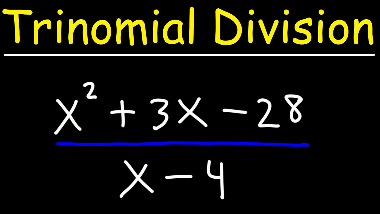 GED Math - How to Divide a Trinomial by a Binomial Using Long Division ...