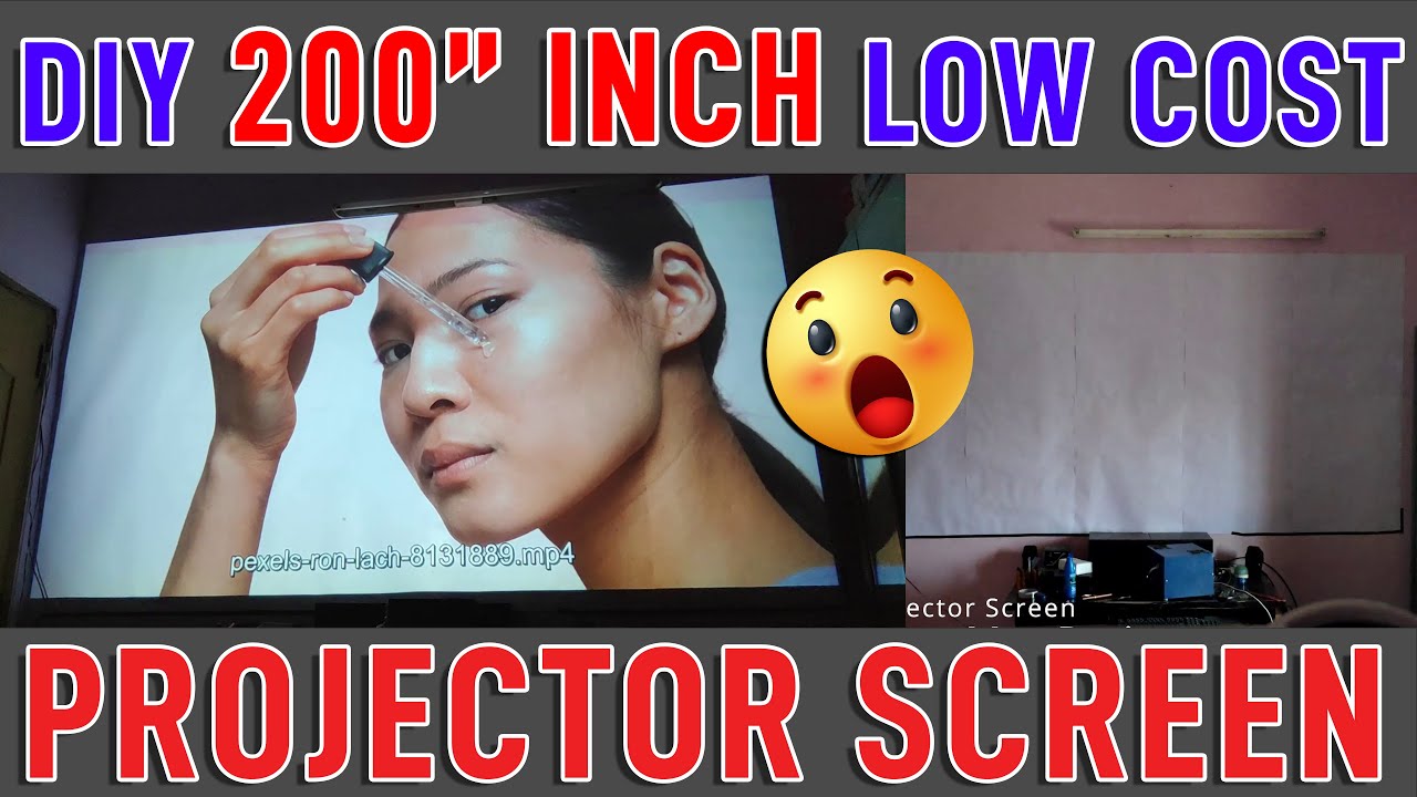 200 Inch DIY Projector Screen at Home | Low Cost Build - YouTube