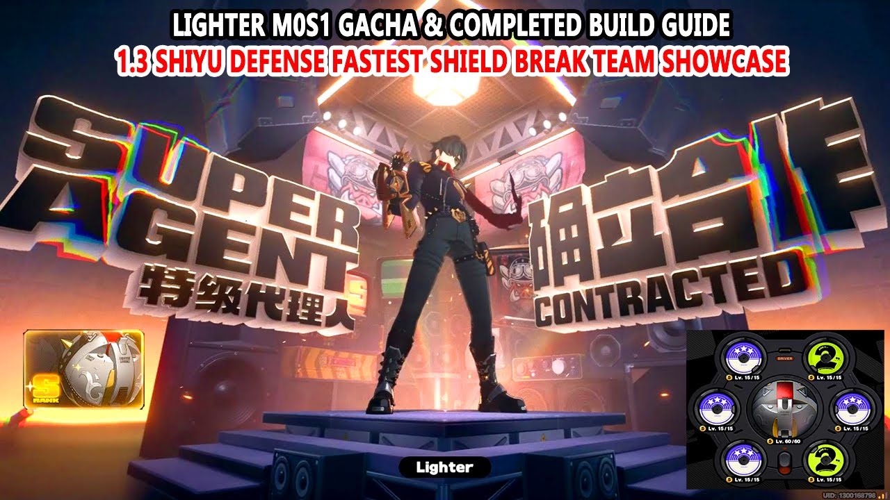 Lighter M0S1 Gacha & Completed Build Guide | 1.3 Shiyu Defense Fastest ...