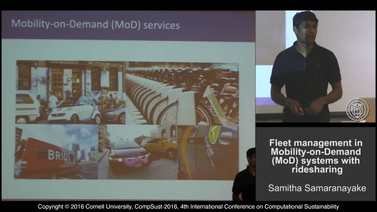 Samitha Samaranayake, "Fleet management in Mobility-on-Demand systems ...