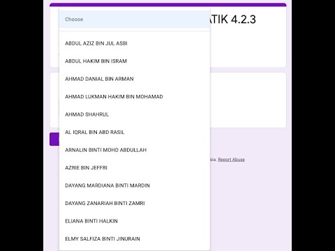 Do name list in google form - YouTube