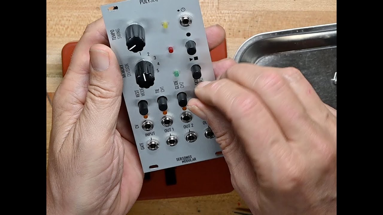 C.K. builds a PolySeq kit from Sebsongs, eurorack - YouTube