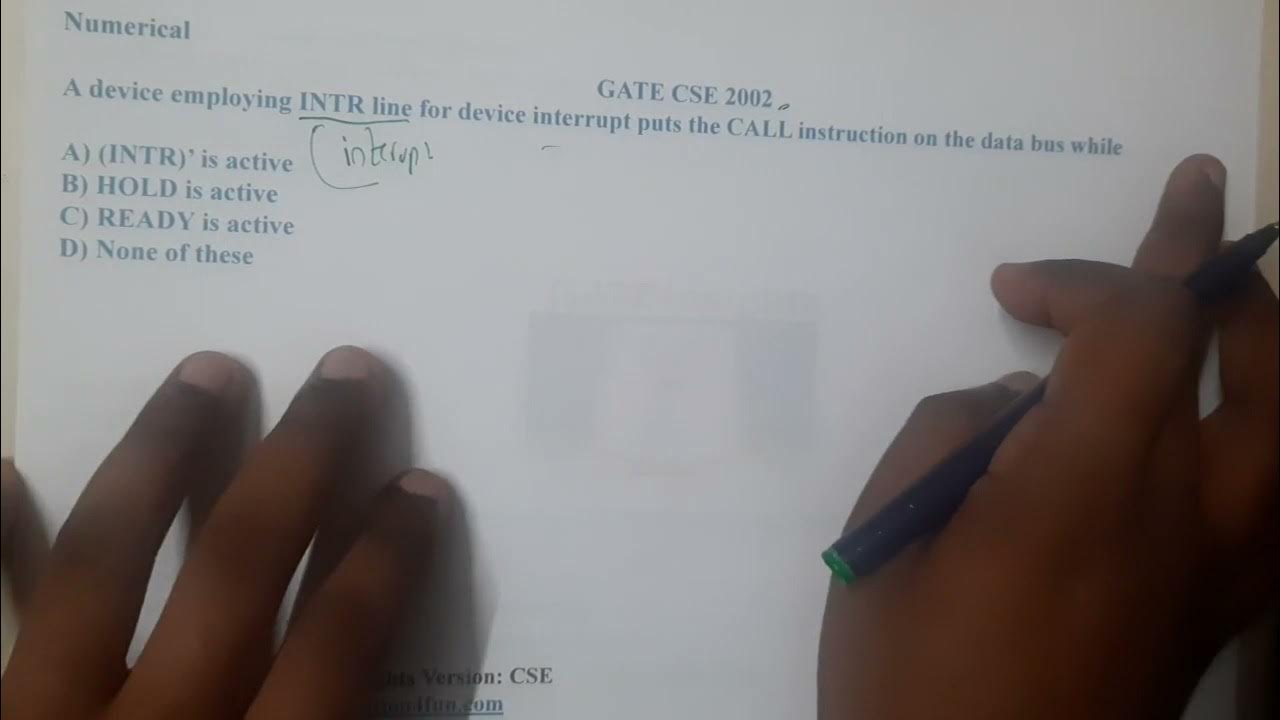 GATE CSE 2002 || COMPUTER ORGANIZATION || GATE Insights Version: CSE - YouTube