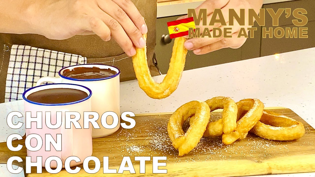 CHURROS CON CHOCOLATE | MADRID | SPANISH RECIPES - YouTube