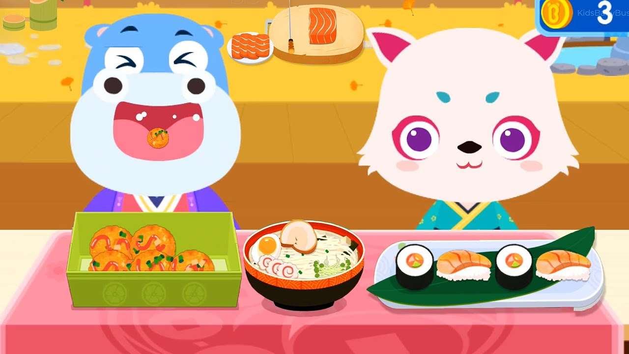 Sushi Kitchen | How To Prepare Sushi Dishes & Decoration | Babybus ...