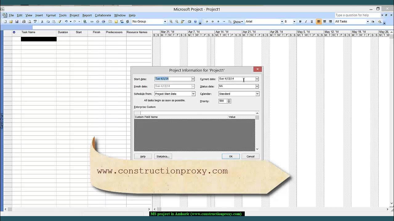 MS Project in Amharic - YouTube