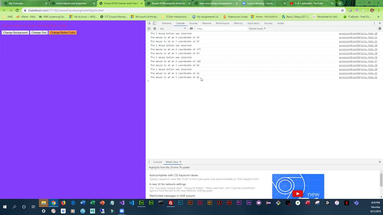 Event object overview and use in event handlers - YouTube