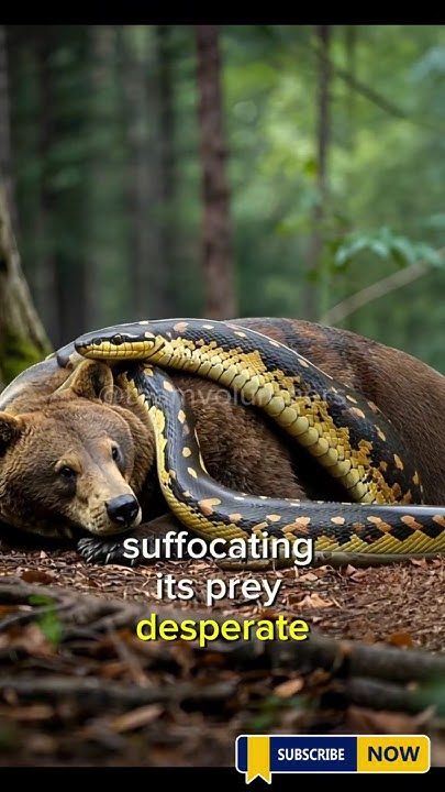 Huge python attack brown bear #blackbear #brownbear #python #boa #pray ...