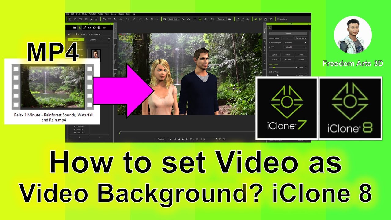 How to Set Video as Scene Background - iClone 8 Tutorial - YouTube