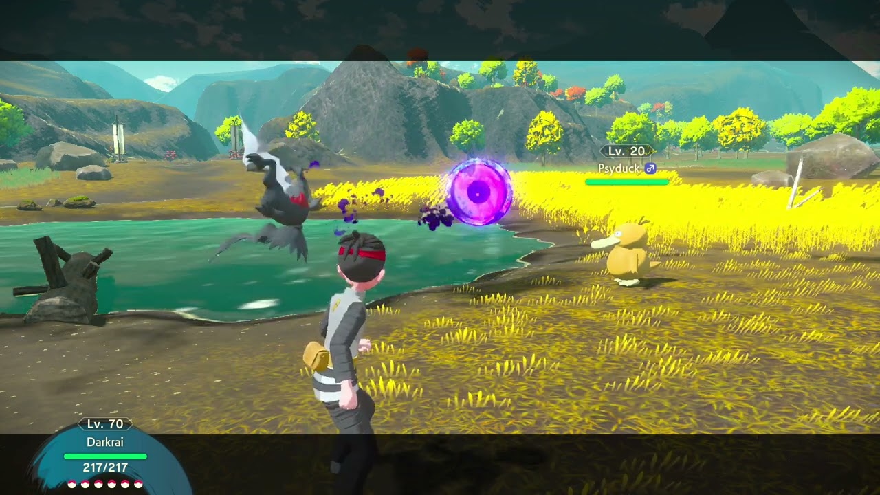 Darkrai Signature Move Dark Void in Pokemon Legends Arceus - YouTube