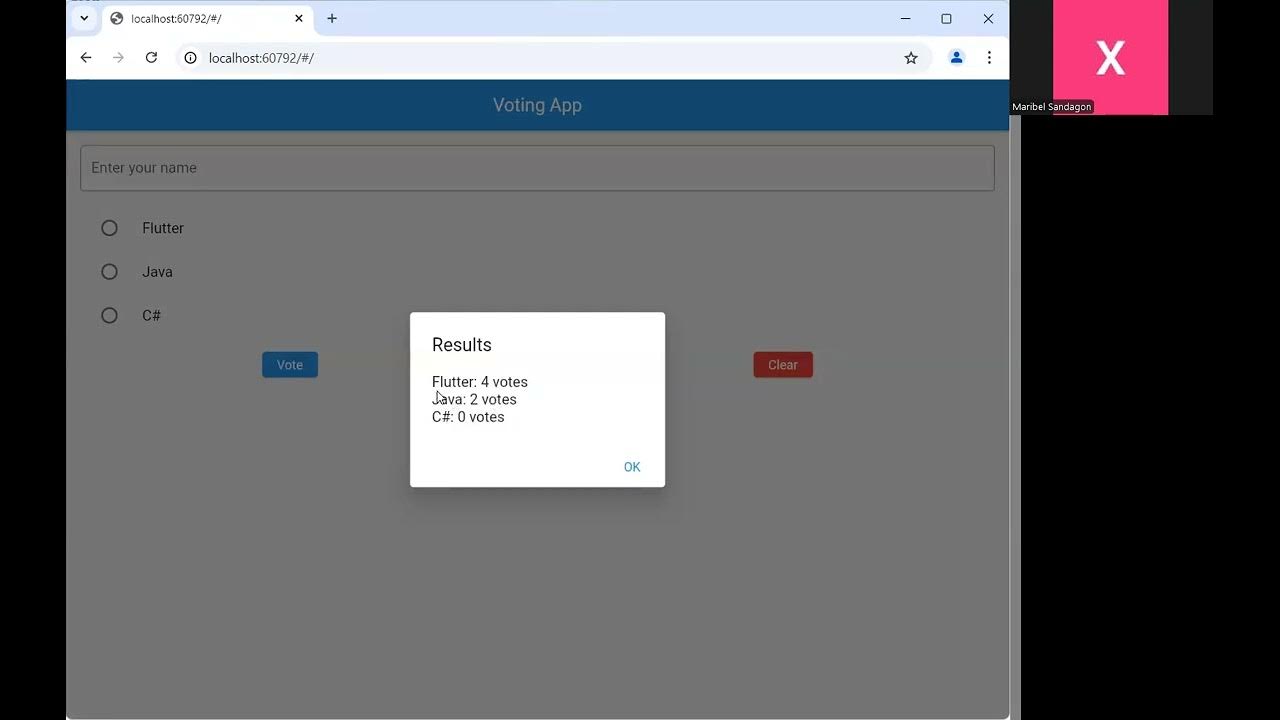 Voting App Interface using Flutter and Dart Program - YouTube