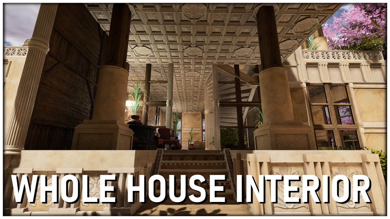 Ark Survival Ascended: Greek House Interior Decorating Design - YouTube