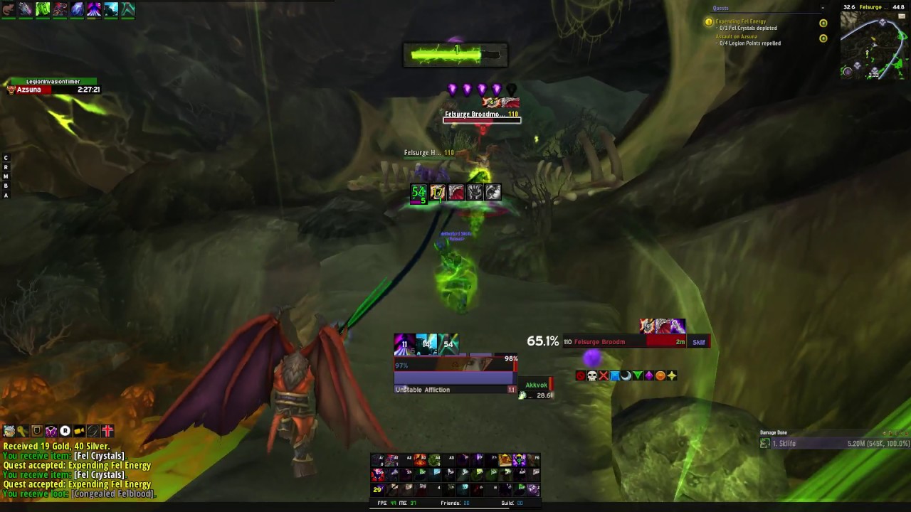 Expending Fel Energy | World of Warcraft Patch 7.2.5 [SKWIN] Balance ...