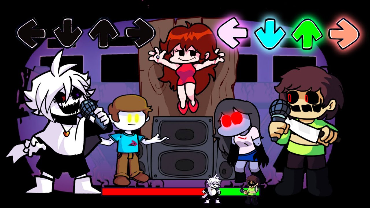 Friday Night Funkin' Chara V.S Chara - Crazy GF - Sky Mod - YouTube