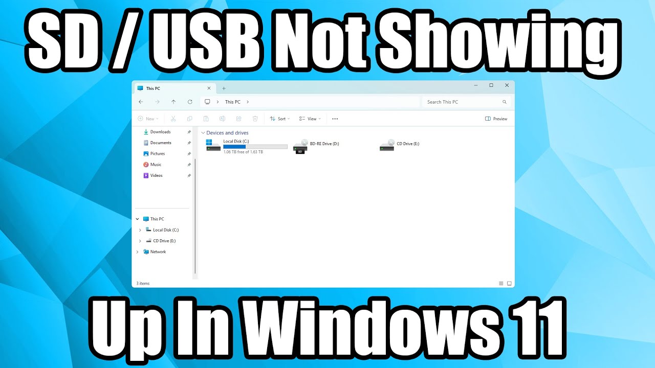 How to fix Micro SD Card not showing up in Devices and Drives Windows ...