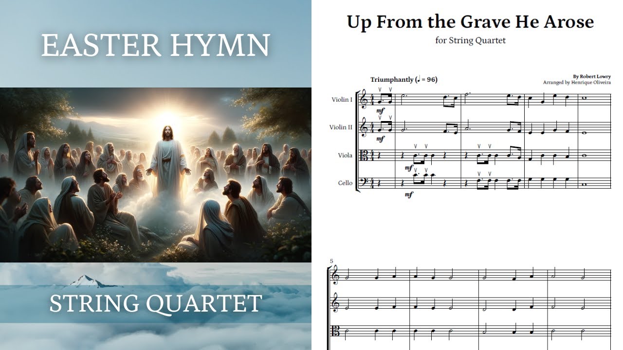 Up From the Grave He Arose (String Quartet) - SHEET MUSIC | Easter Hymn ...