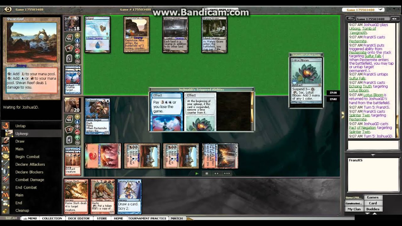 Modern Splinter Twin vs Ad Nauseam Conflagrate Combo MTGO 720p - YouTube