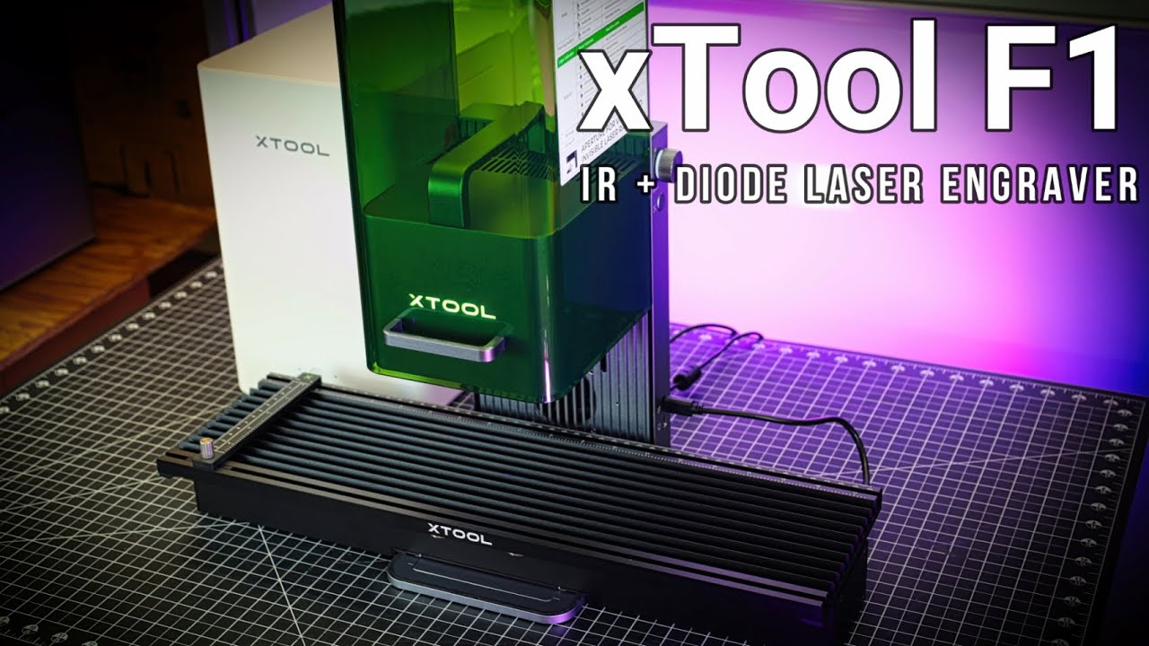 xTool F1: IR + Diode Laser With Work Area Extension Attachment - YouTube