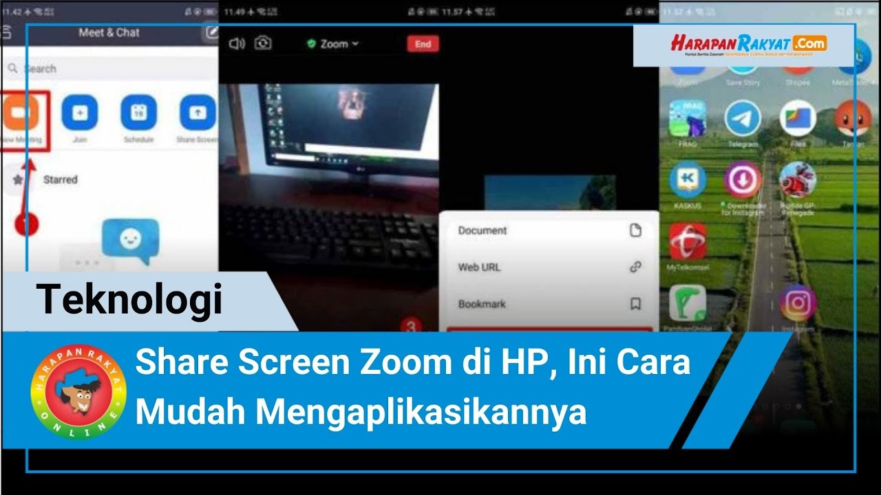 Share Screen Zoom di HP, Ini Cara Mudah Mengaplikasikannya - YouTube