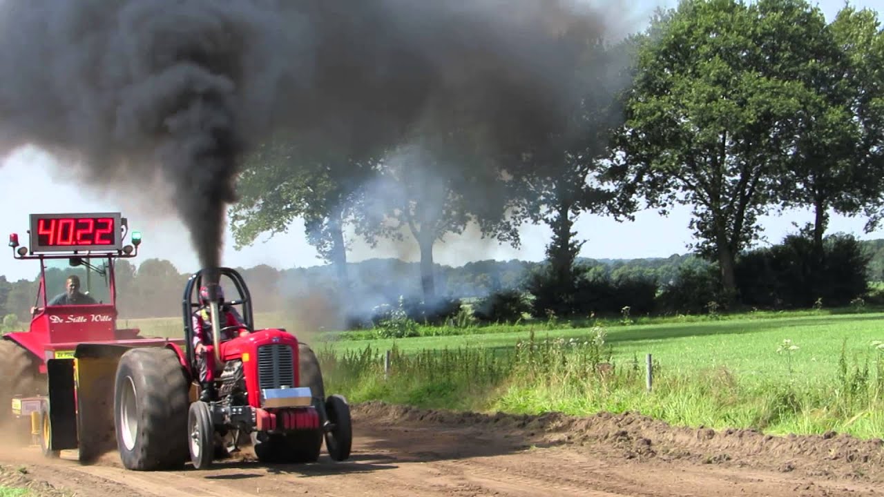 MF 35 met V8 diesel motor - YouTube