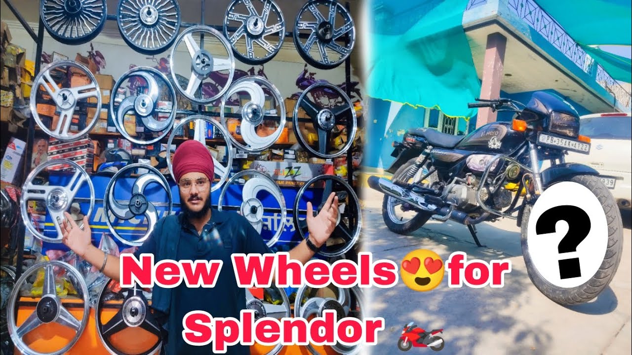 New Wheels😍for Splendor🏍 #trending #splendor #splendormodified #vlog # ...