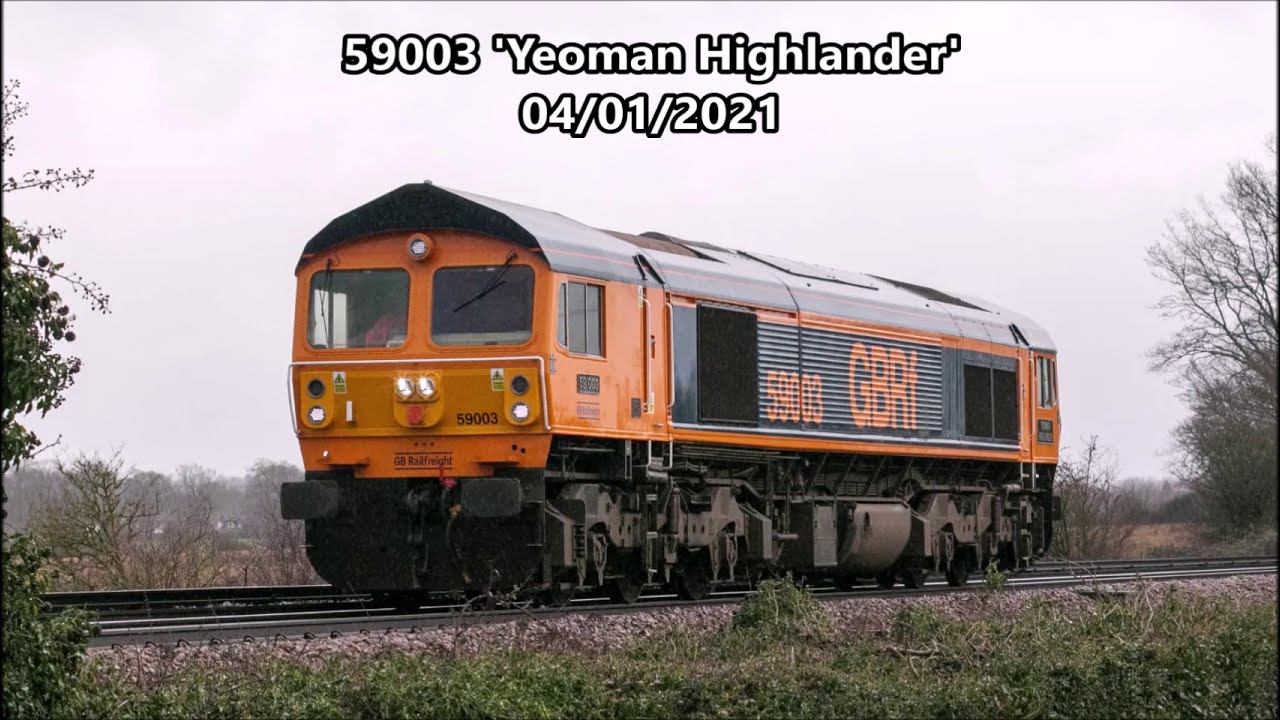 GBRf Class 59 59003 'Yeoman Highlander' at Great Chart 04/01/2021 - YouTube