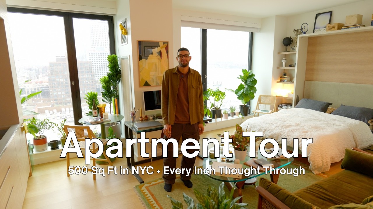 Touring a Modern 500 Sq Ft Studio Apartment in Brooklyn, NYC - YouTube
