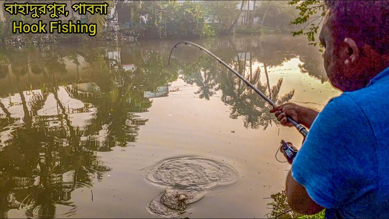 fishing.fish catching.hook fishing.rohu fish hunting.pond fishing ...