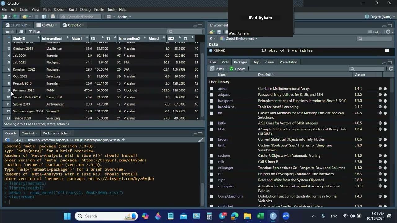 Network meta analysis using R programming language (Complete tutorial ...