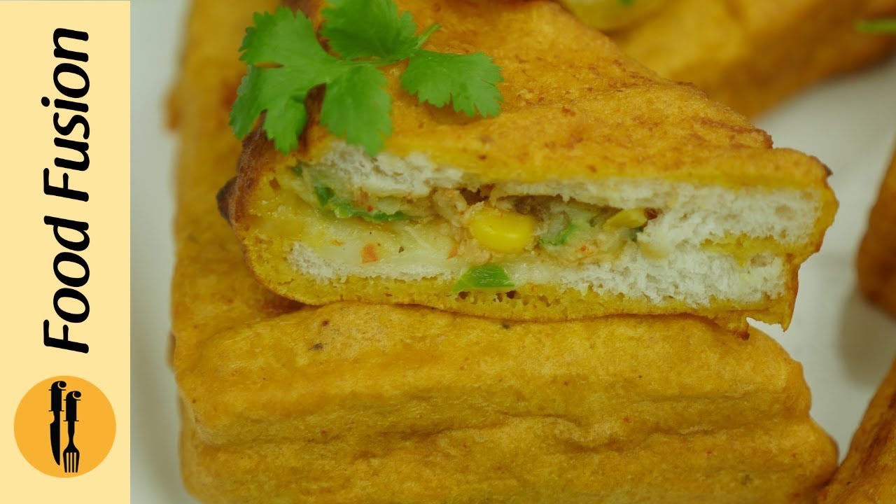 Bread Pakora Recipe with cheese By Food Fusion - YouTube