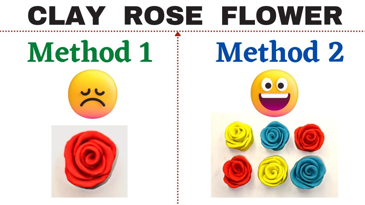 How to make rose clay flower🌹| How to make rose with clay - YouTube
