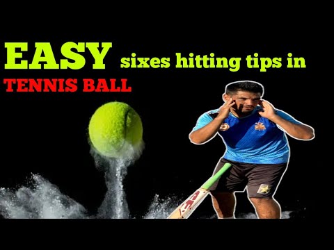 how to hit easy sixes with tennis ball | hitting sixes in tennis ball ...