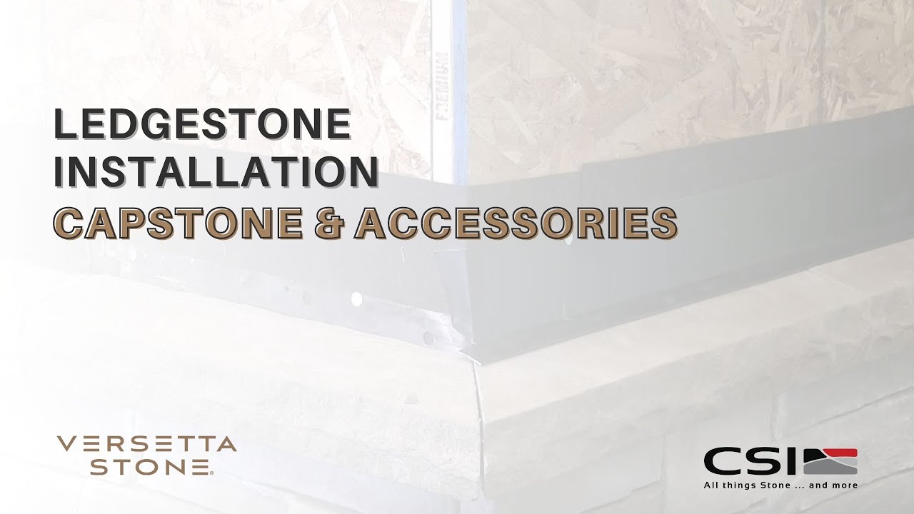 Versetta Stone® Ledgestone Installation 3: Capstone & Accessories - YouTube