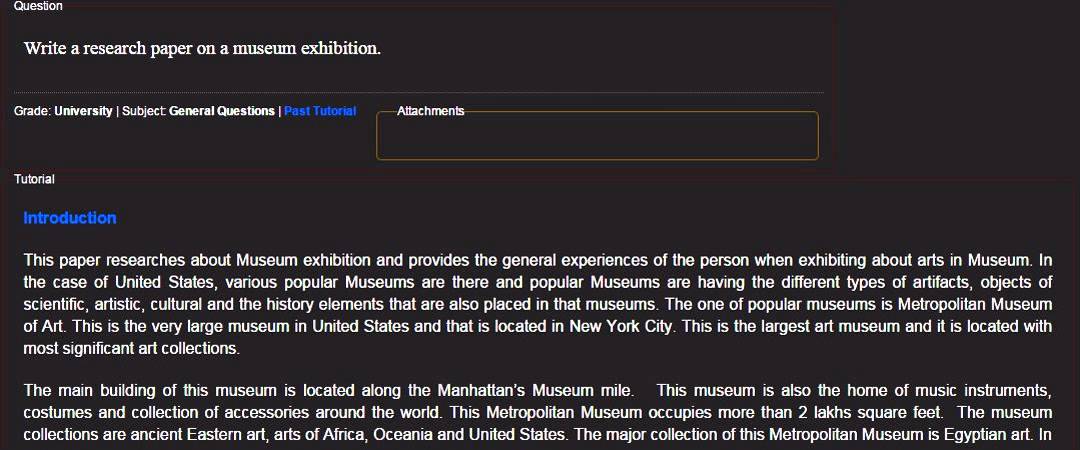 Write a research paper on a museum exhibition. - YouTube